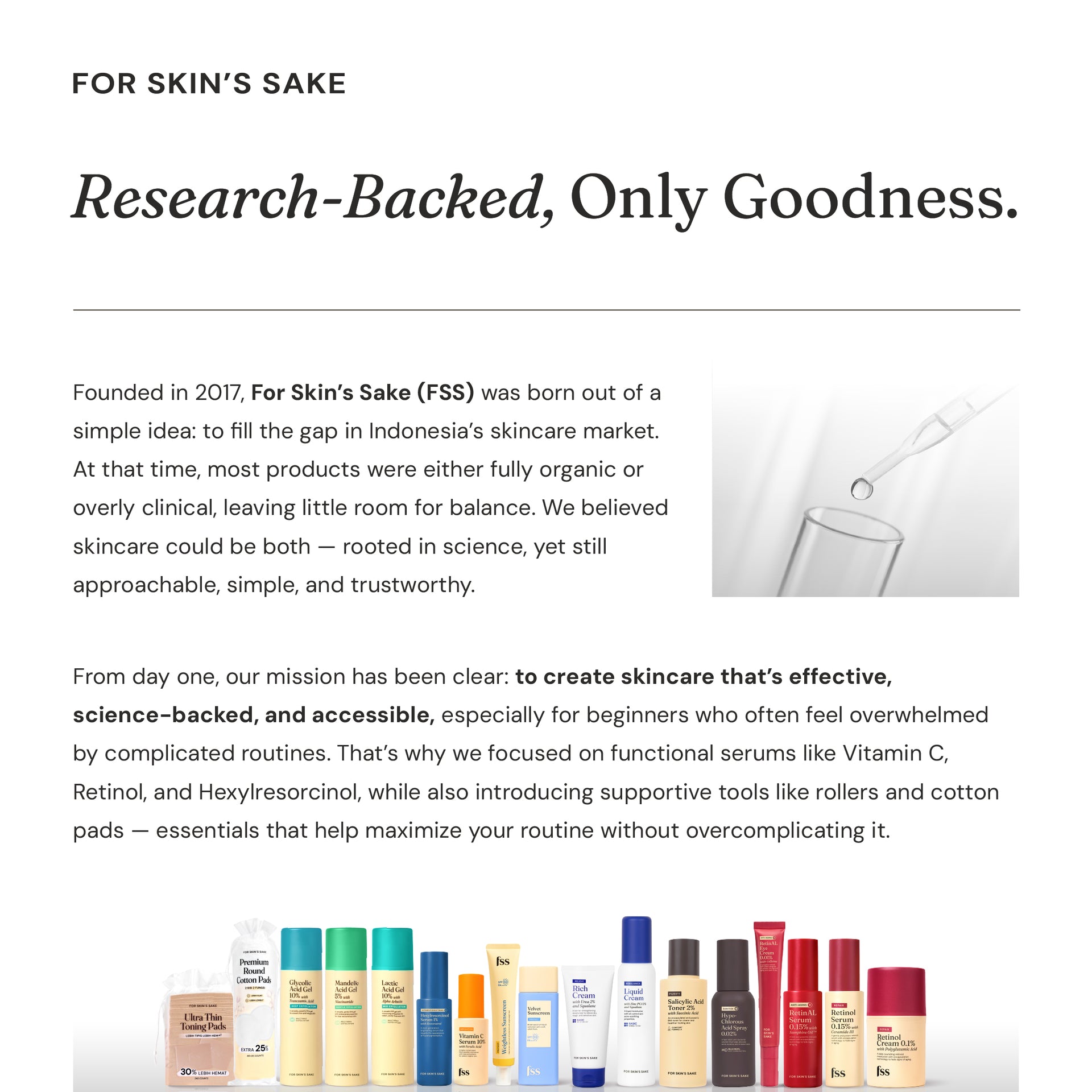 About Us – FOR SKIN'S SAKE