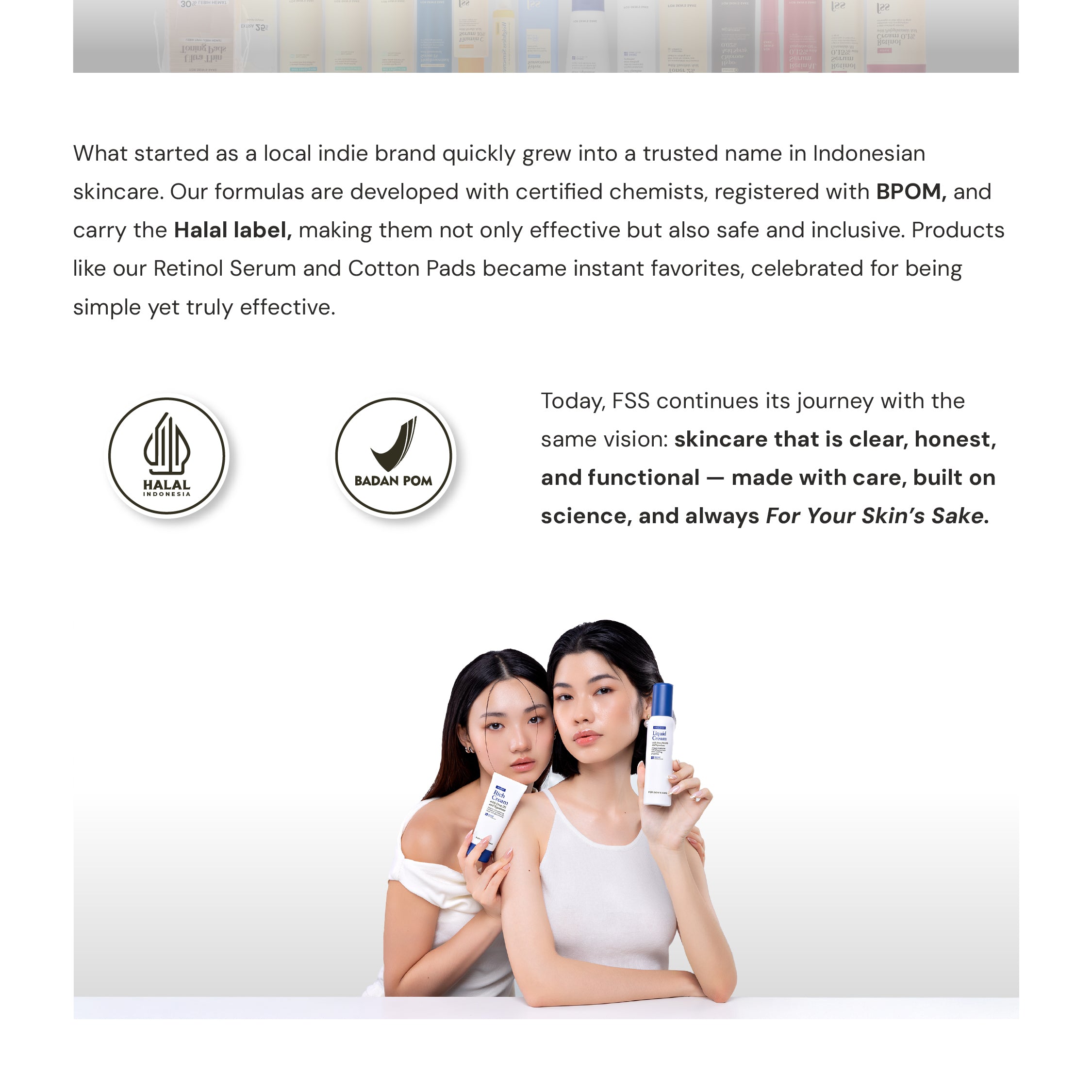 About Us – FOR SKIN'S SAKE